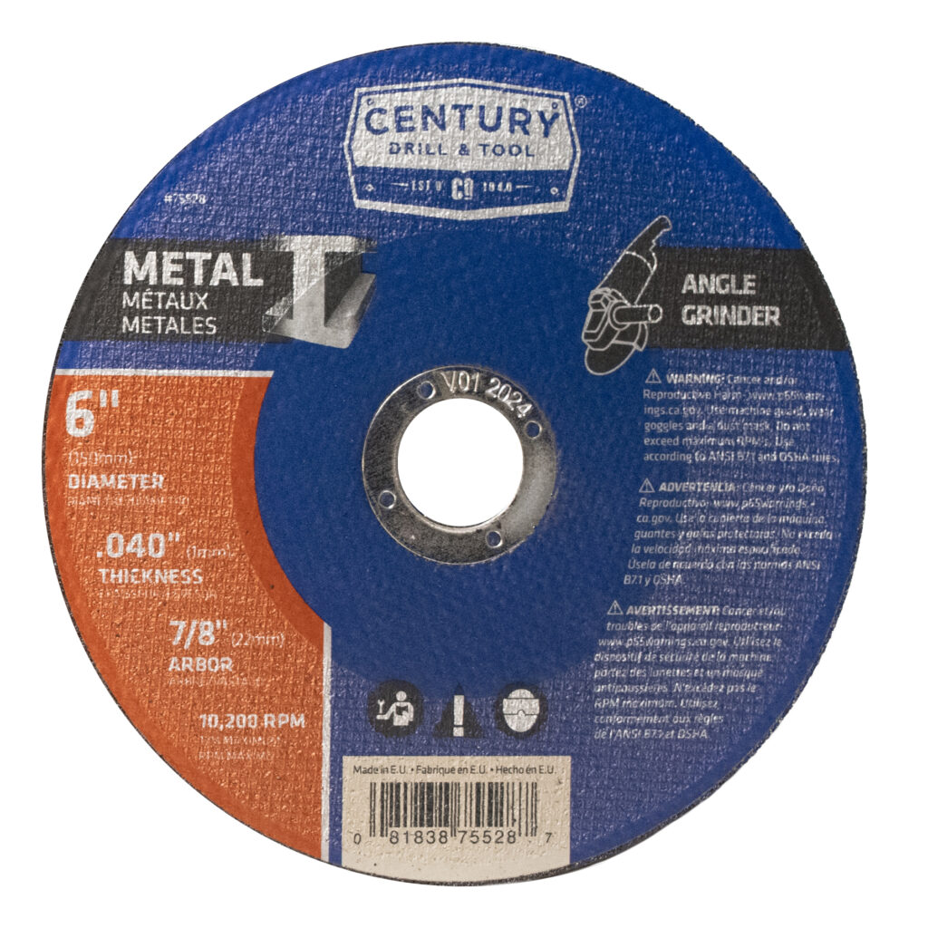 Century 6 in Dia, .040 in Thick, 7/8 in Arbor Type 1A (Thin Metal ...